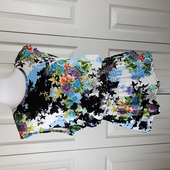 Robert Louis | Tops | Robert Louis L Peplum Top Asian Inspired Floral ...